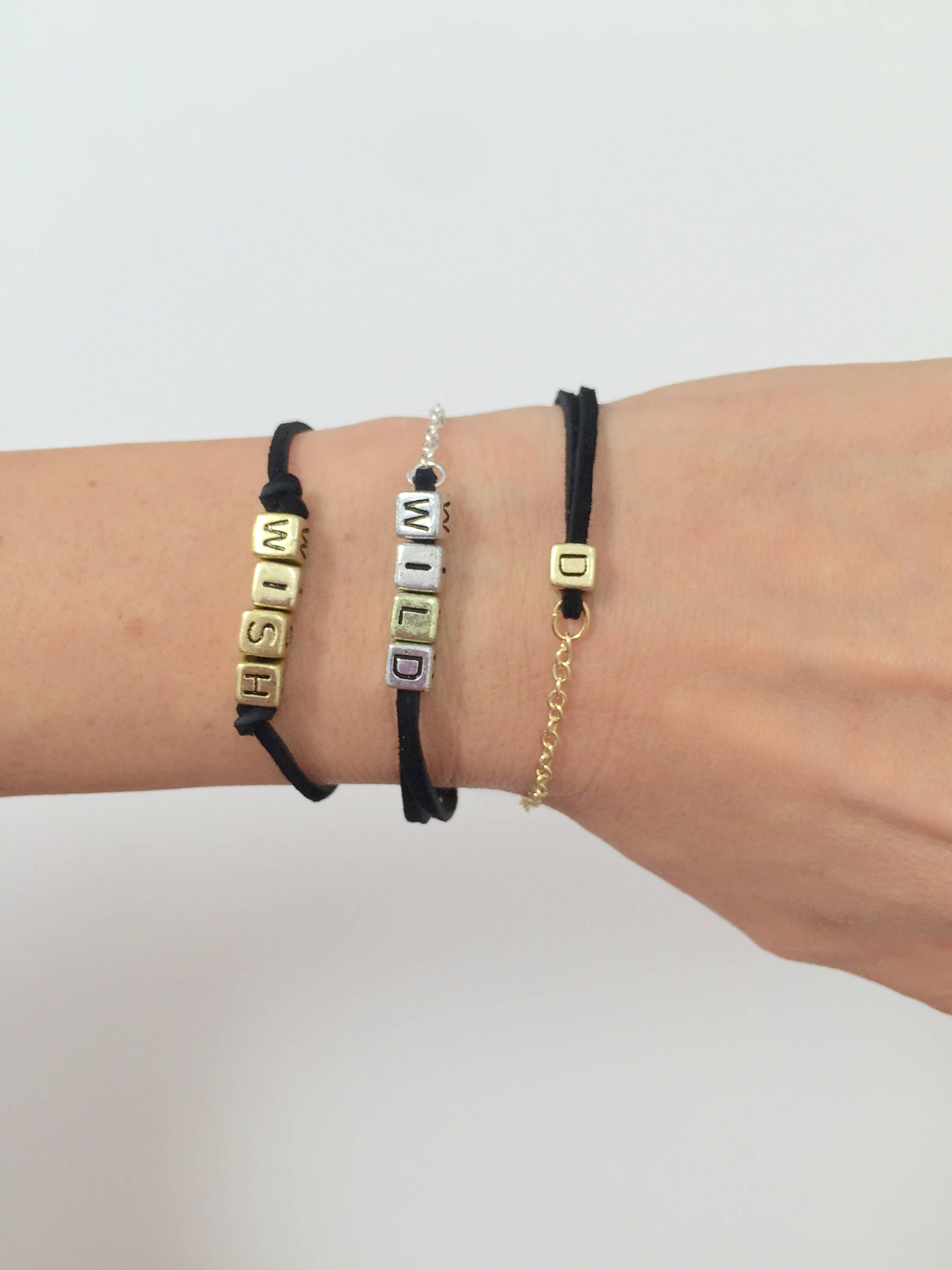 Wish Charm Bracelet, Layering or Stacking Bracelet, Gift, - Etsy