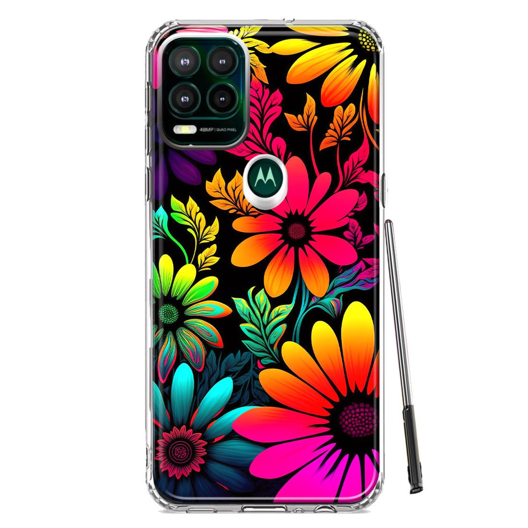 For Motorola Moto G Stylus 5G Neon Rainbow Glow Colorful Abstract ...