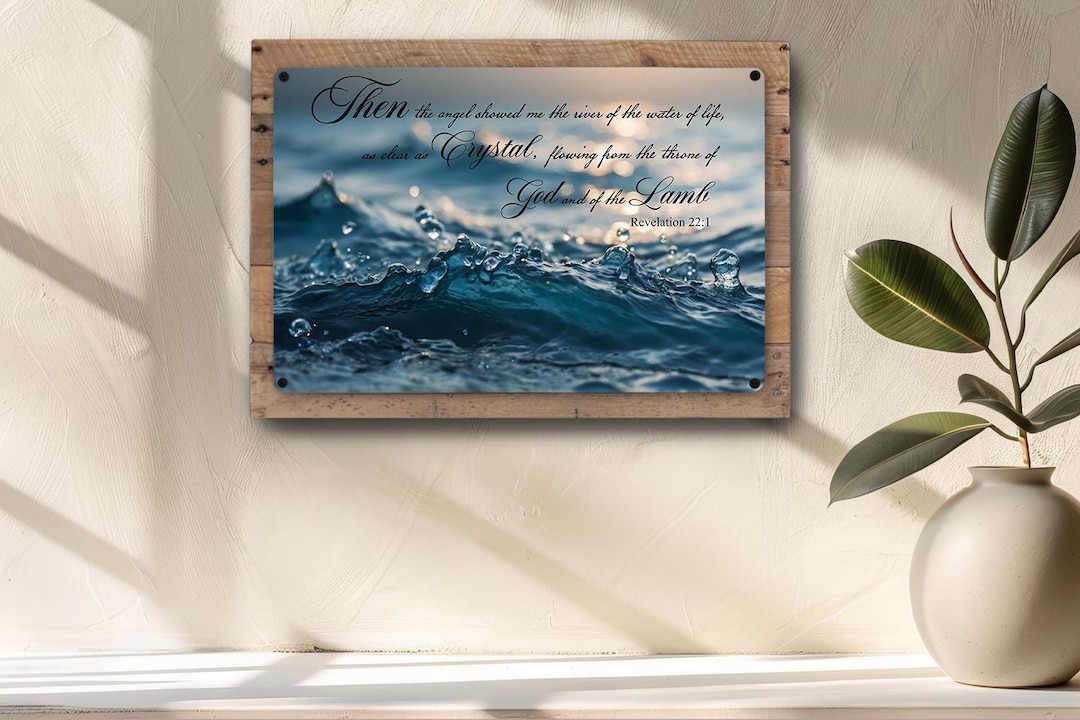 Bible Art Wall Decor - Scripture Wall Art Metal Print on Reclaimed Wood ...