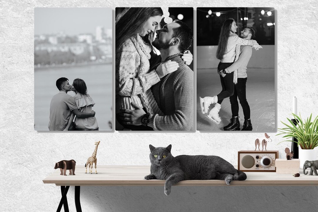 Custom 3-photo Metal Print: Glossy Aluminum Collage Wall Art - Etsy