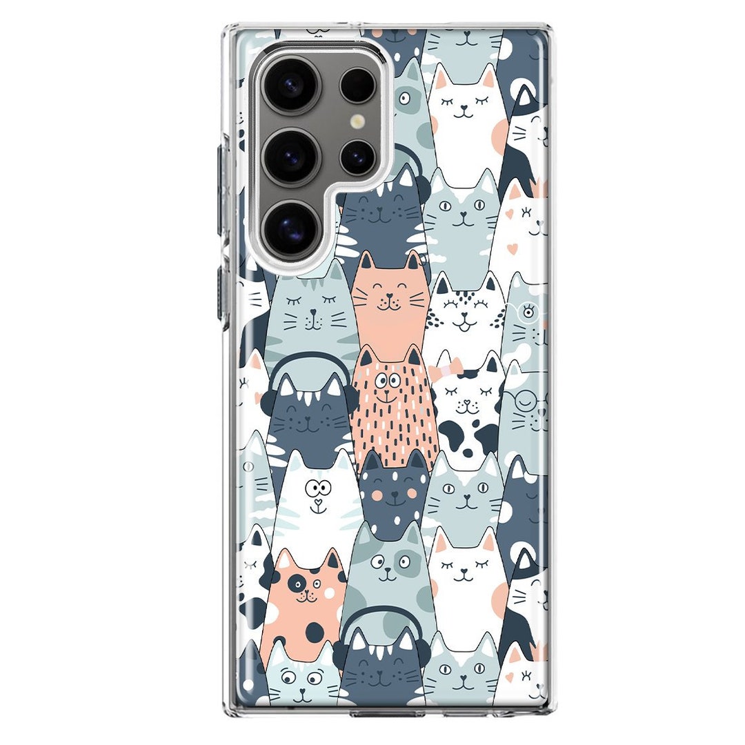 For Samsung Galaxy S24 Ultra Cute Funny Cat Friends Slim Shockproof ...