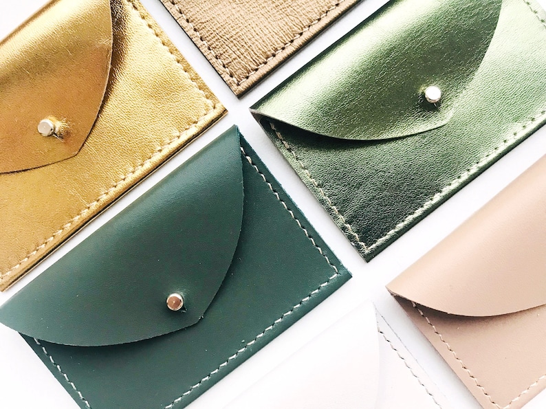 Personalized Leather Card Holder. Business Card Holder. Coin Wallet ...