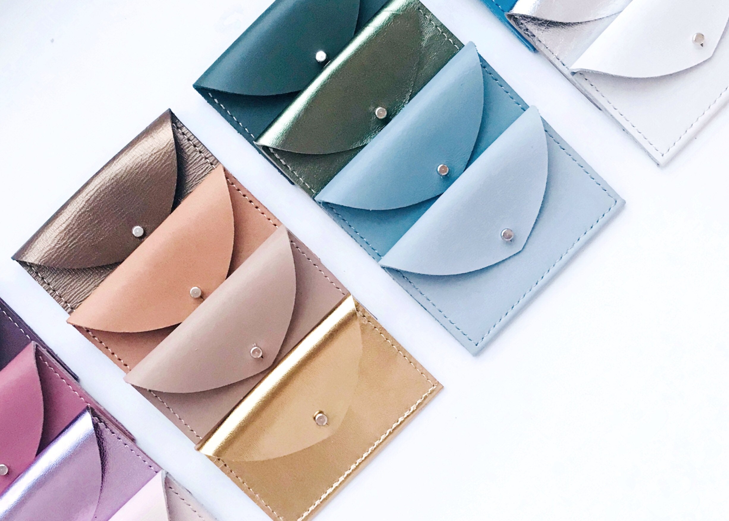 Personalized Leather Card Holder. Business Card Holder. Coin | Etsy