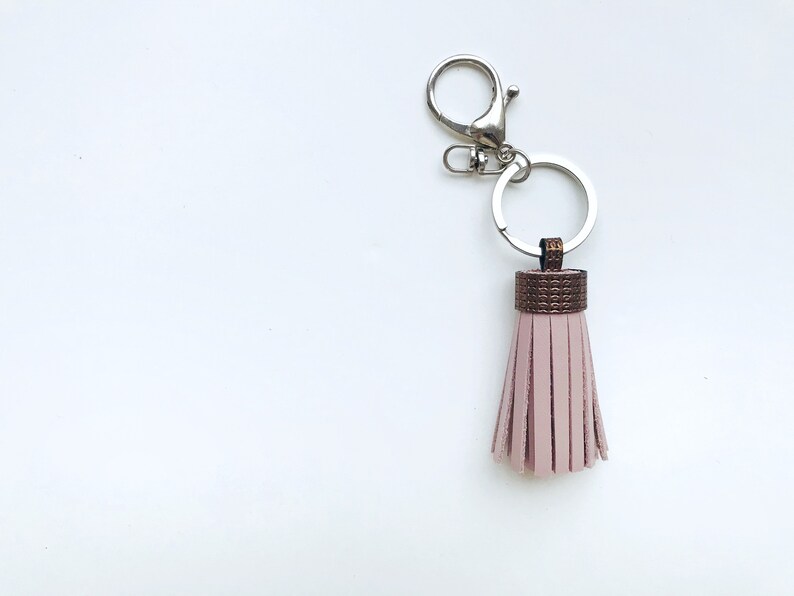 Leather Tassel Keyfob / Small Leather Keychain / Tassel Key - Etsy
