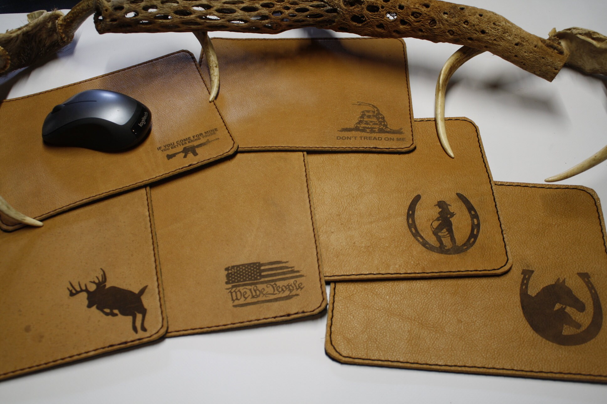Handmade Double Sided Leather/suede Laser Engraved Mouse Pads - Etsy UK