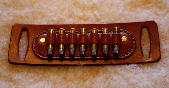 Western Style Bullet Slide Classic Leather Cartridge Belt Slide - Ammo ...