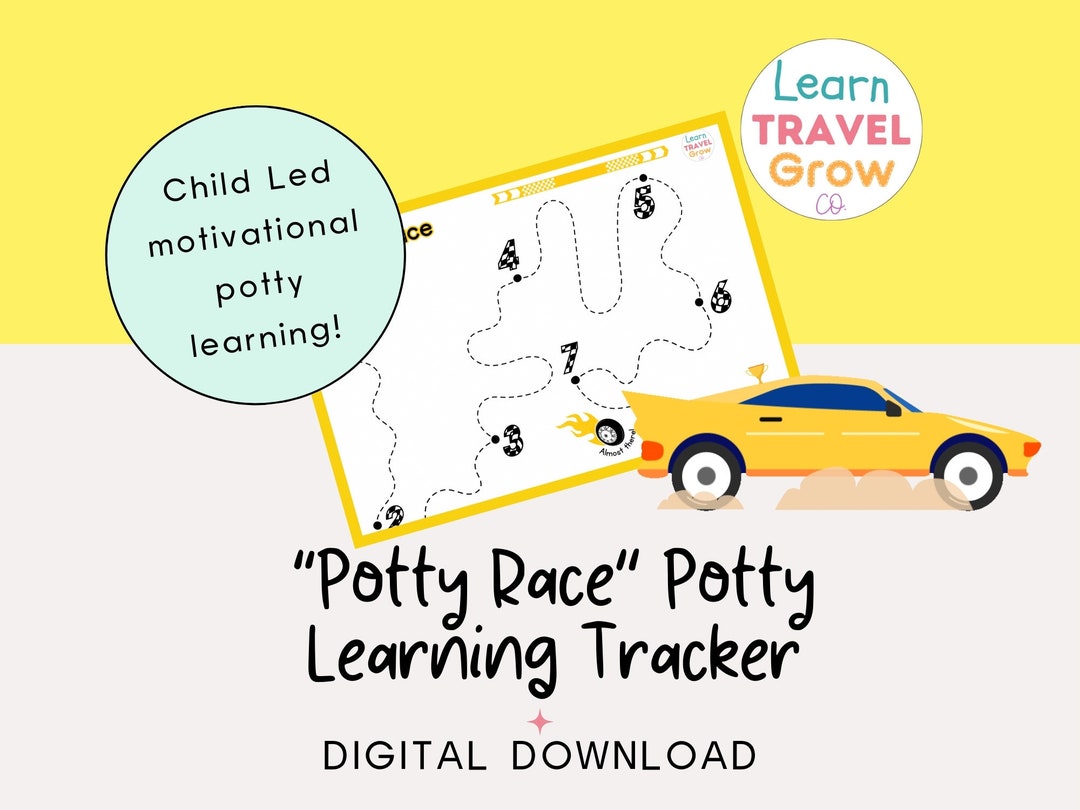 Potty Race - Child Led Potty Learning Tracker, Potty Training, Race Car ...