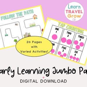 Preschool and Early Learner Worksheet Jumbo Pack Printable Digital ...