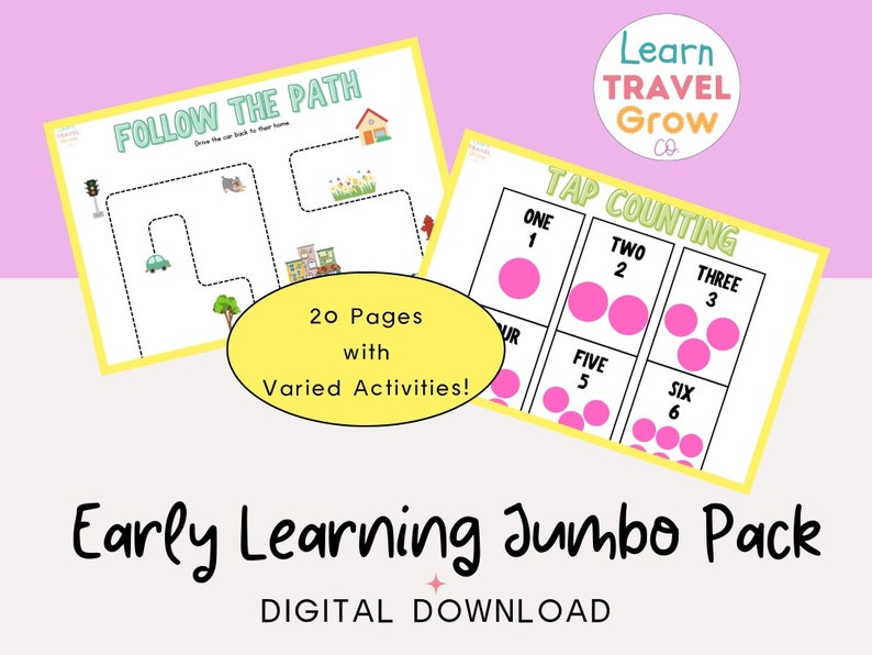 Preschool and Early Learner Worksheet Jumbo Pack Printable Digital ...