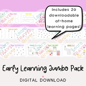 Preschool and Early Learner Worksheet Jumbo Pack Printable Digital ...