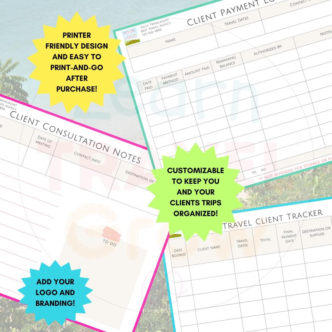 Travel Agent Starter Kit: Editable Canva Business Templates (digital ...