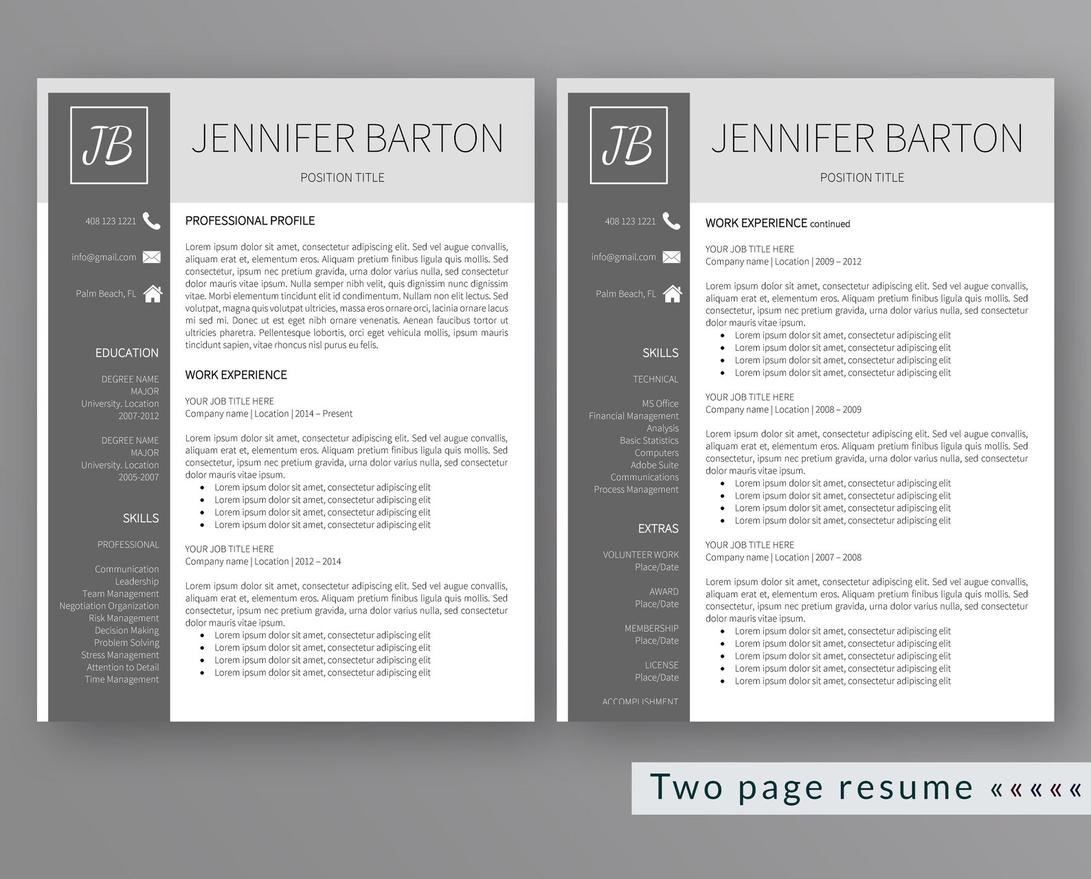 Resume Template | Modern Resume Template | Professional Resume Template ...