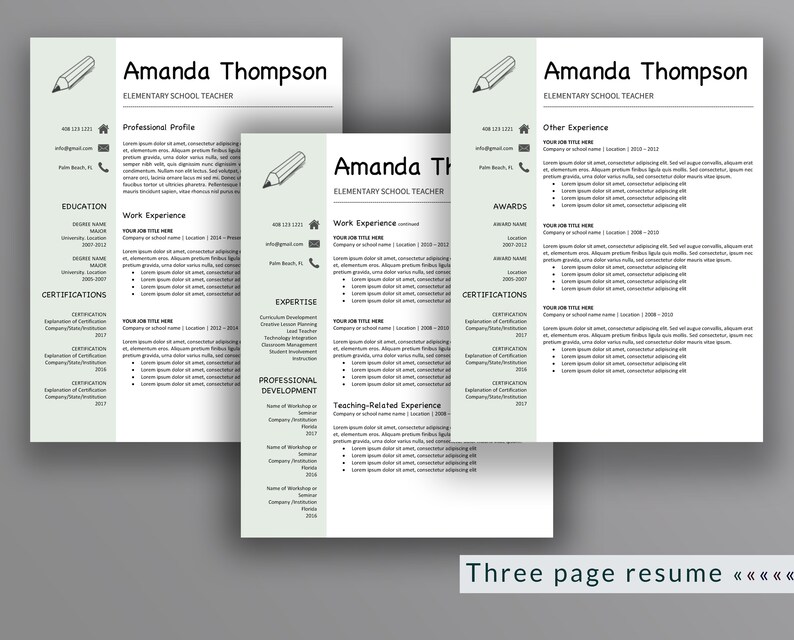Teacher Resume Template | Modern Resume Template | Professional Resume ...