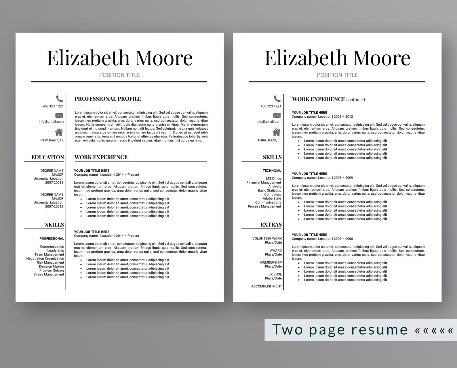 Resume Template | Modern Resume Template | Professional Resume Template ...