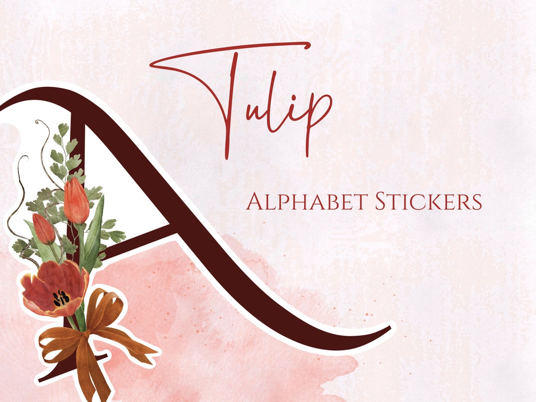 Digital Alphabet Stickers, Printable Stickers, Print and Cut Stickers ...