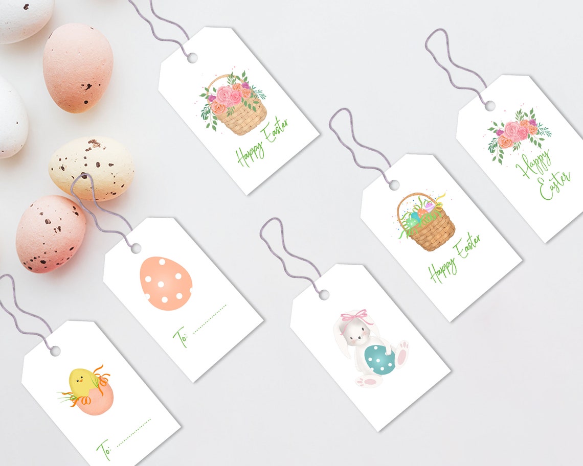Easter Gift Tags, Easter Printable, Printable Gift Tags - Etsy