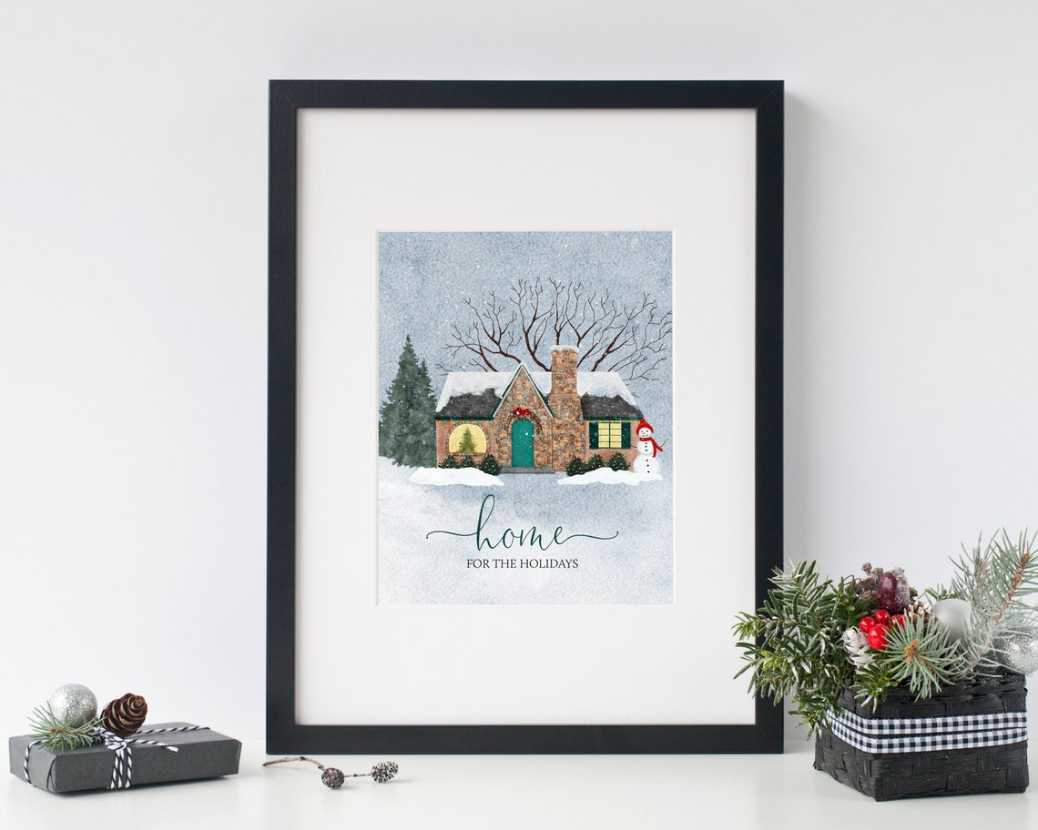 Home for the Holidays Christmas Printable, Wall Decor, Clipart - Etsy