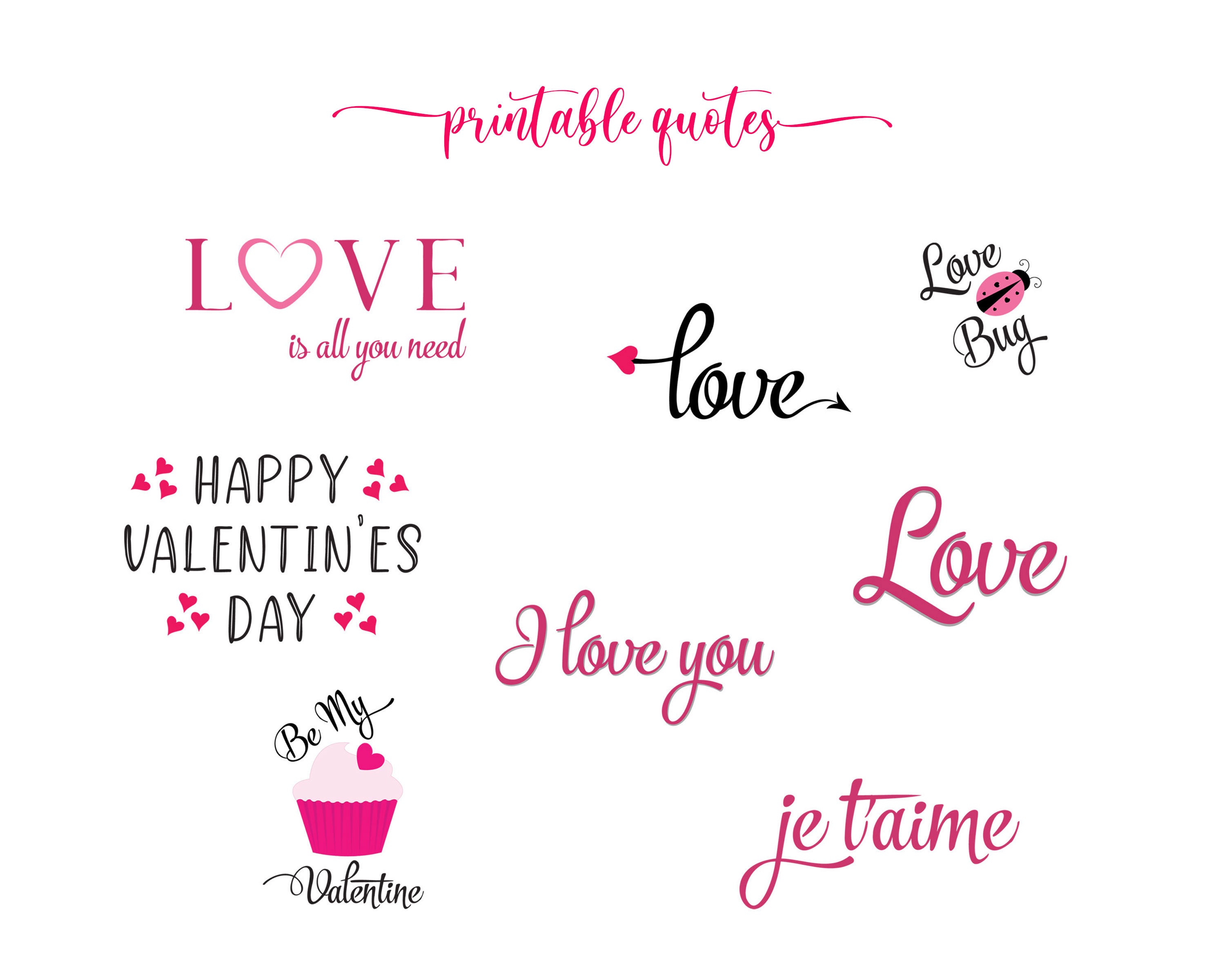 Valentine's Printable Bundle, Valentine's Day Printables, - Etsy