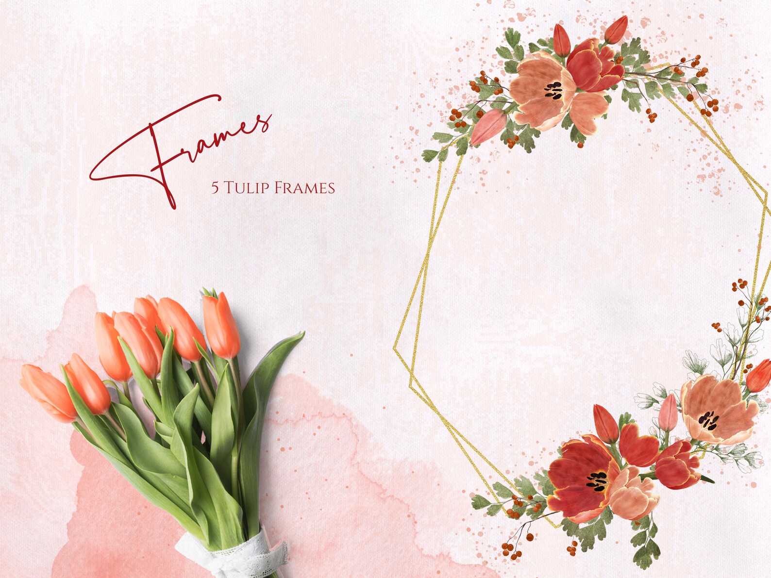 Tulip Clipart, Watercolortulip Clipart, Floral Clipart, Spring Clipart ...