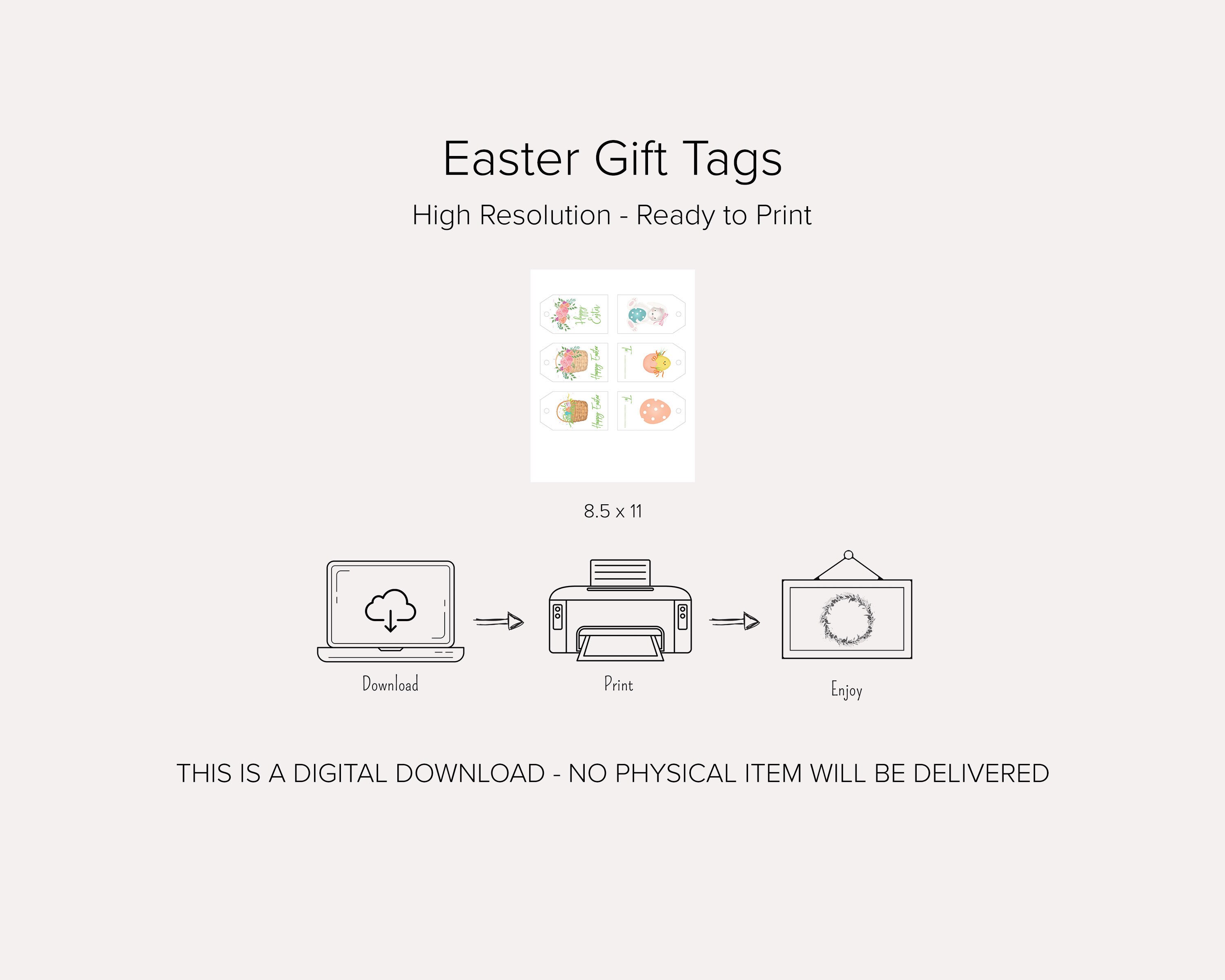 Easter Gift Tags, Easter Printable, Printable Gift Tags - Etsy