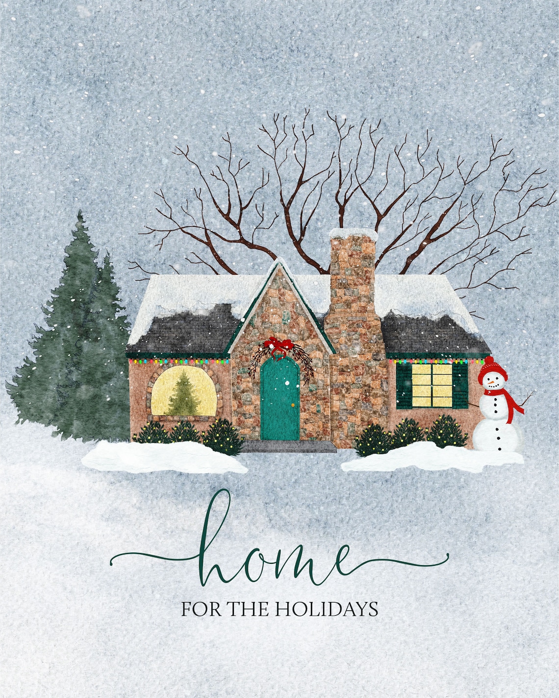 Home for the Holidays Christmas Printable, Wall Decor, Clipart - Etsy
