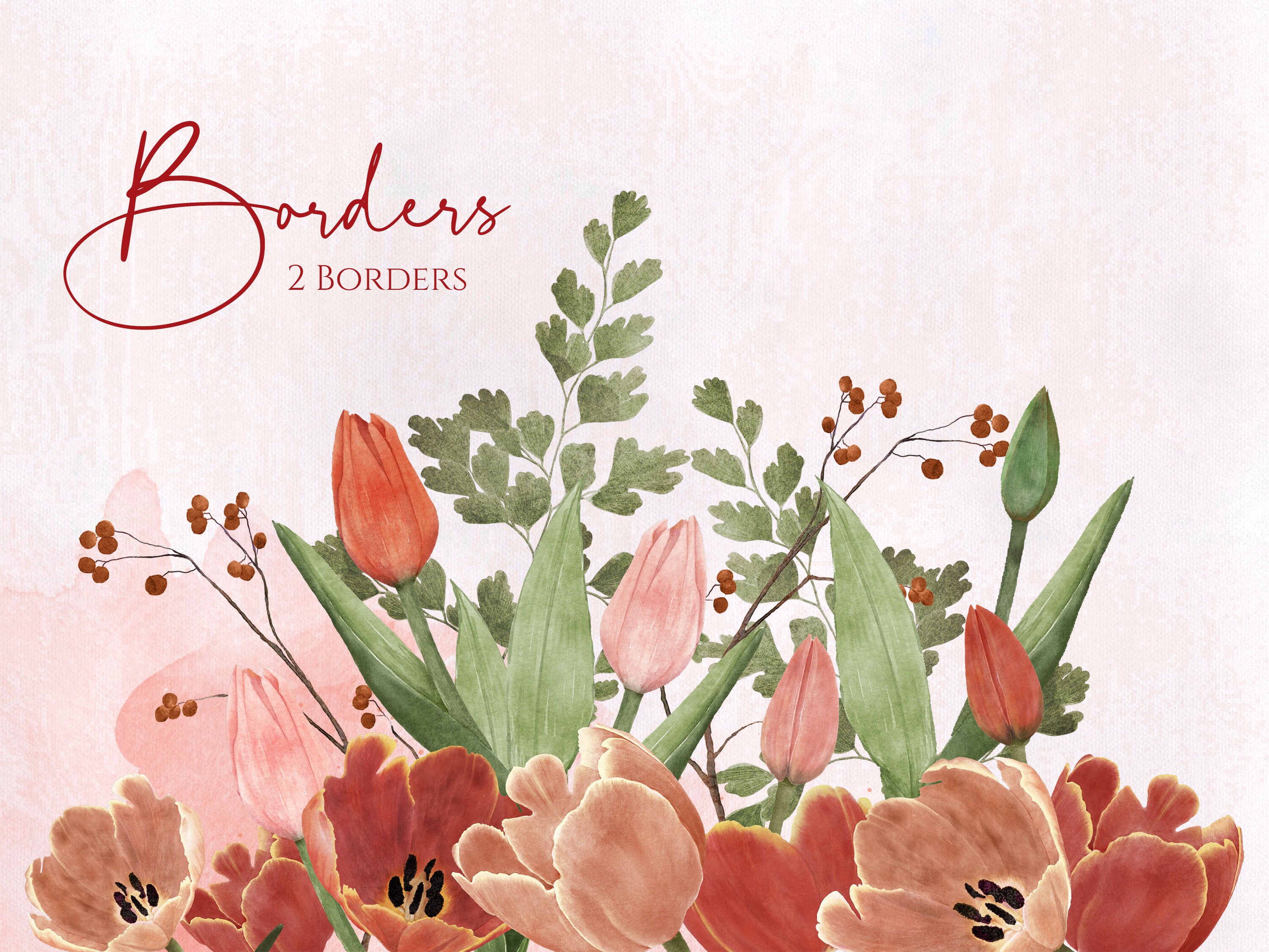 Tulip Clipart, Watercolortulip Clipart, Floral Clipart, Spring Clipart ...