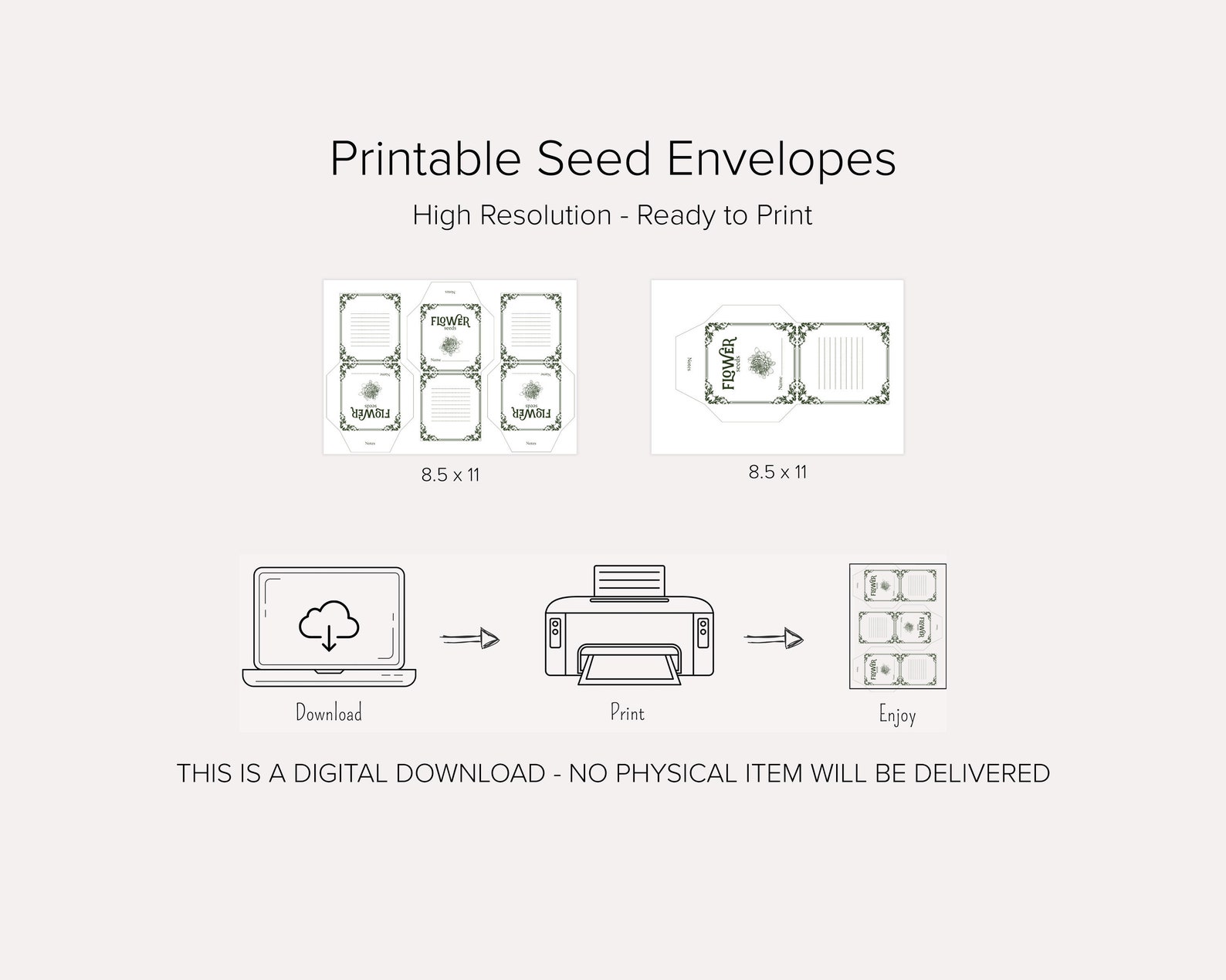 Printable Seed Envelopes - Etsy