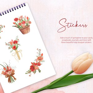Tulip Clipart, Watercolortulip Clipart, Floral Clipart, Spring Clipart ...