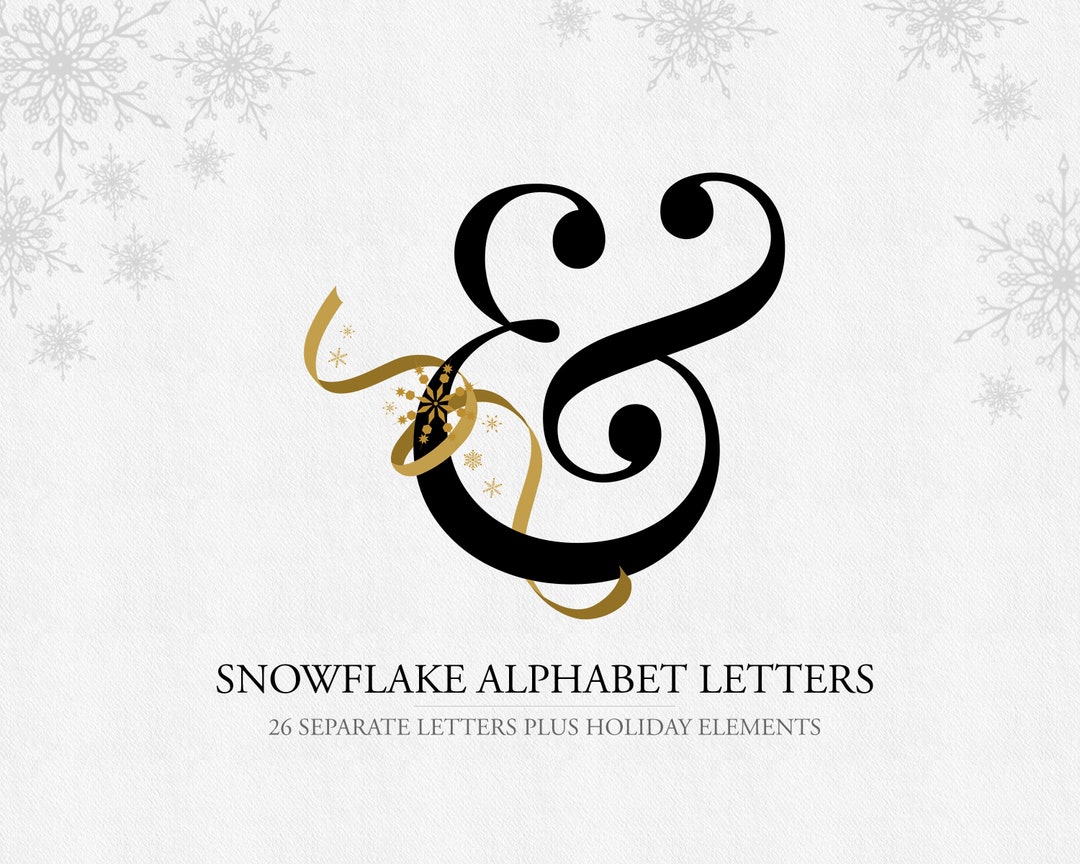 Holiday Snowflake Alphabet Letters, Winter Snowflake Alphabet Letters ...