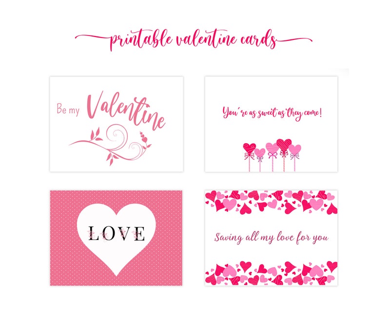 Valentine's Printable Bundle, Valentine's Day Printables, - Etsy