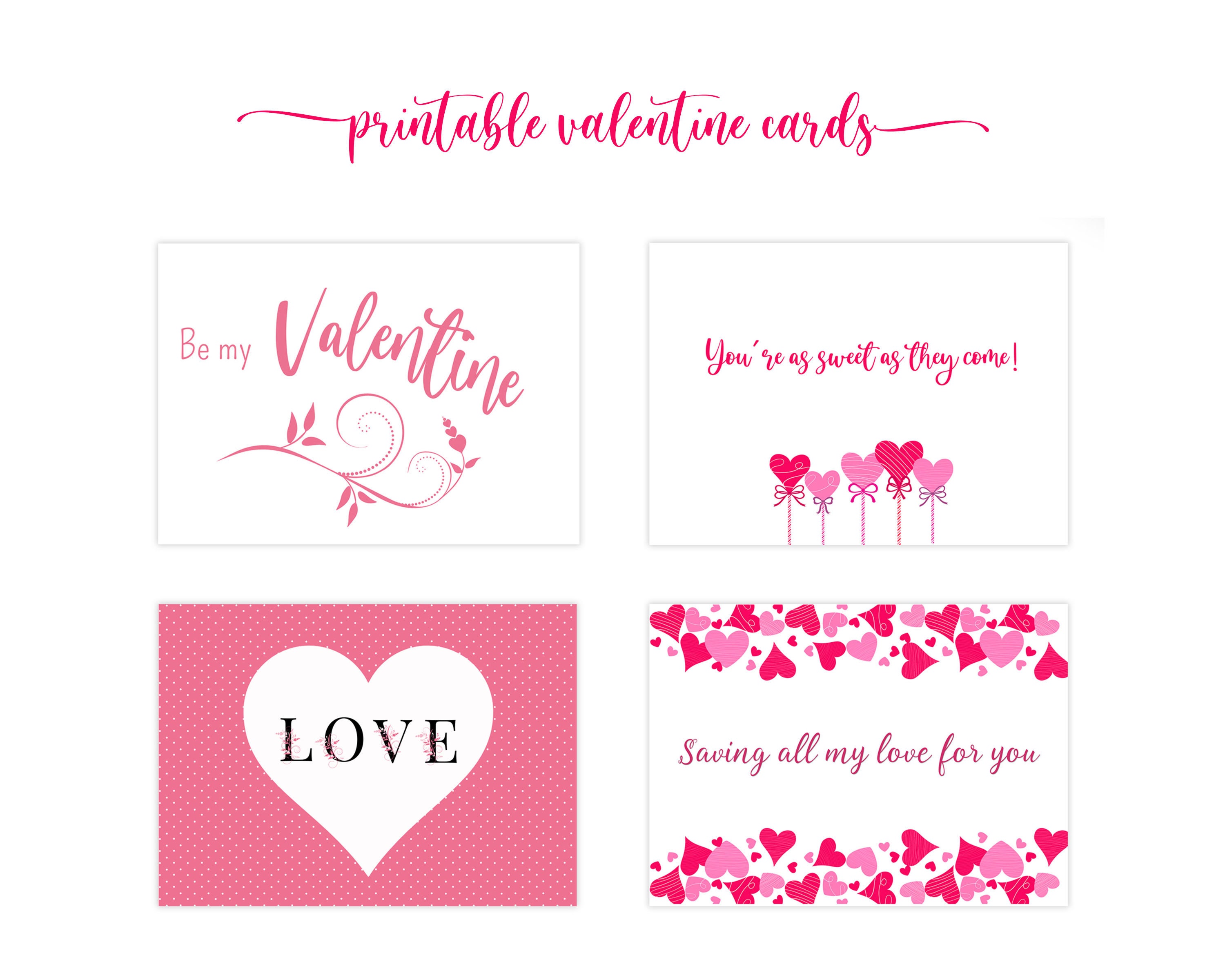 Valentine's Printable Bundle, Valentine's Day Printables, - Etsy