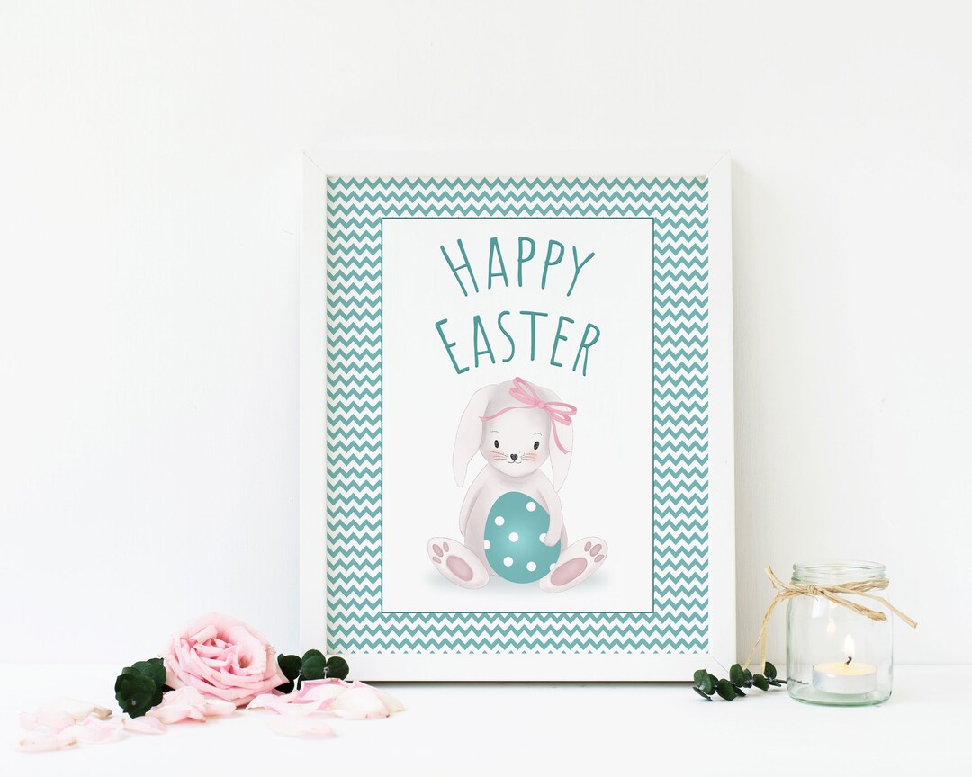 Easter Printable, Easter Wall Art, Easter Bunny Wall Art - Etsy