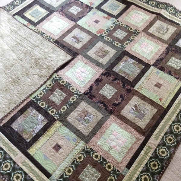 Brown Quilt - Etsy