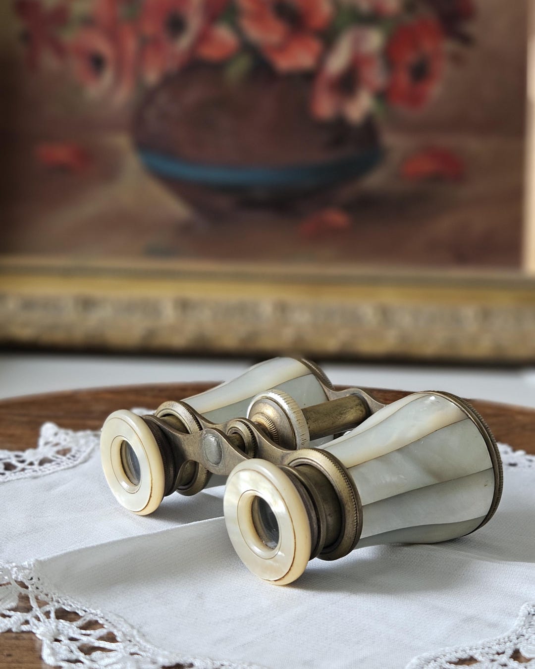 Antique Victorian Opera Binoculars - Brass and Mother-of-pearl, Circa ...