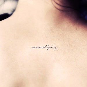 Serendipity Temporary Tattoo (set of 3) - Etsy