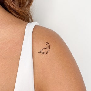 Minimalist Diplodocus Temporary Tattoo (set of 3) - Etsy