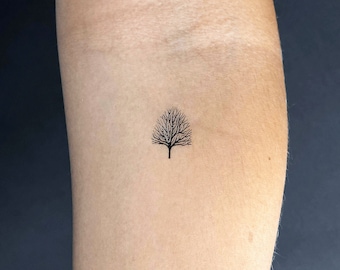 Leafless Tree Temporary Tattoo set of 3 - Etsy