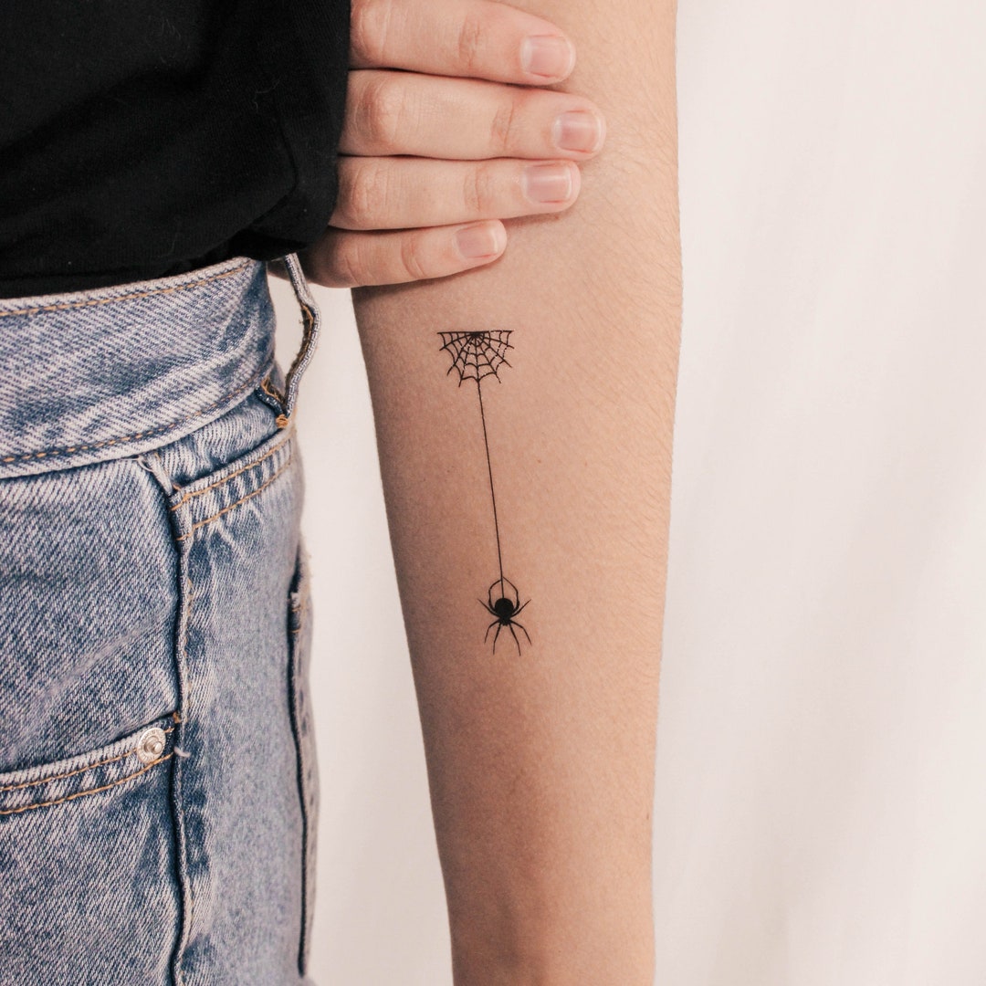 Hanging Spider Temporary Tattoo (set of 3) - Etsy