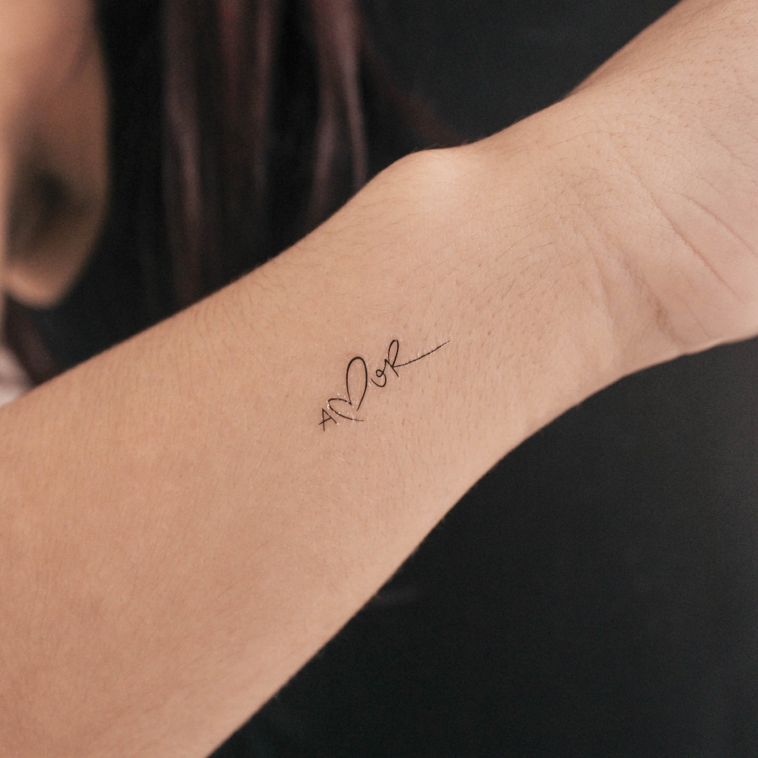 Amor Temporary Tattoo (set of 3) - Etsy