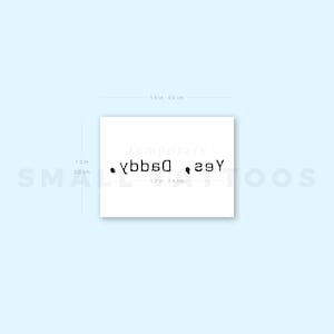 Yes, Daddy. Temporary Tattoo (set of 3) - Etsy