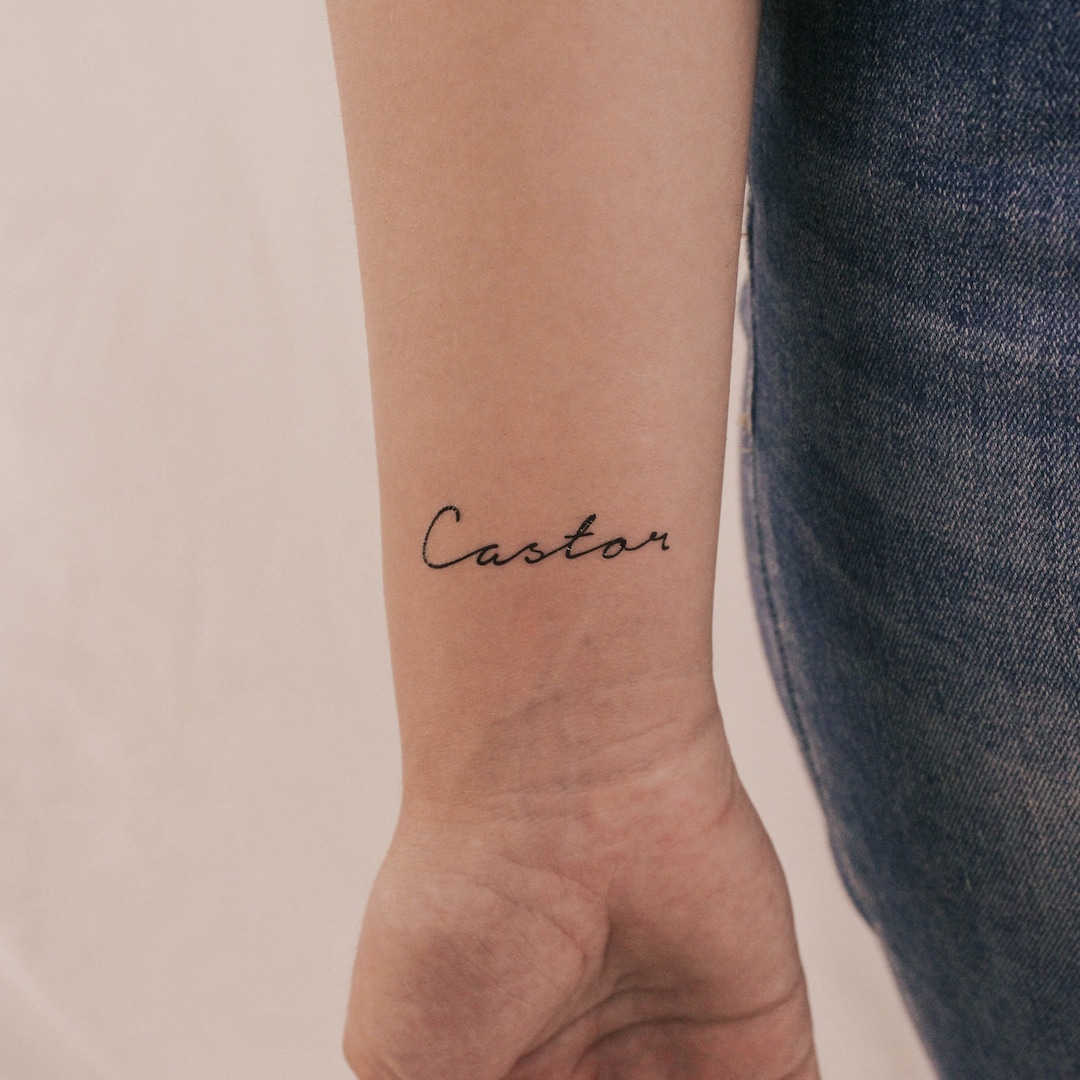Castor Temporary Tattoo (set of 3) - Etsy
