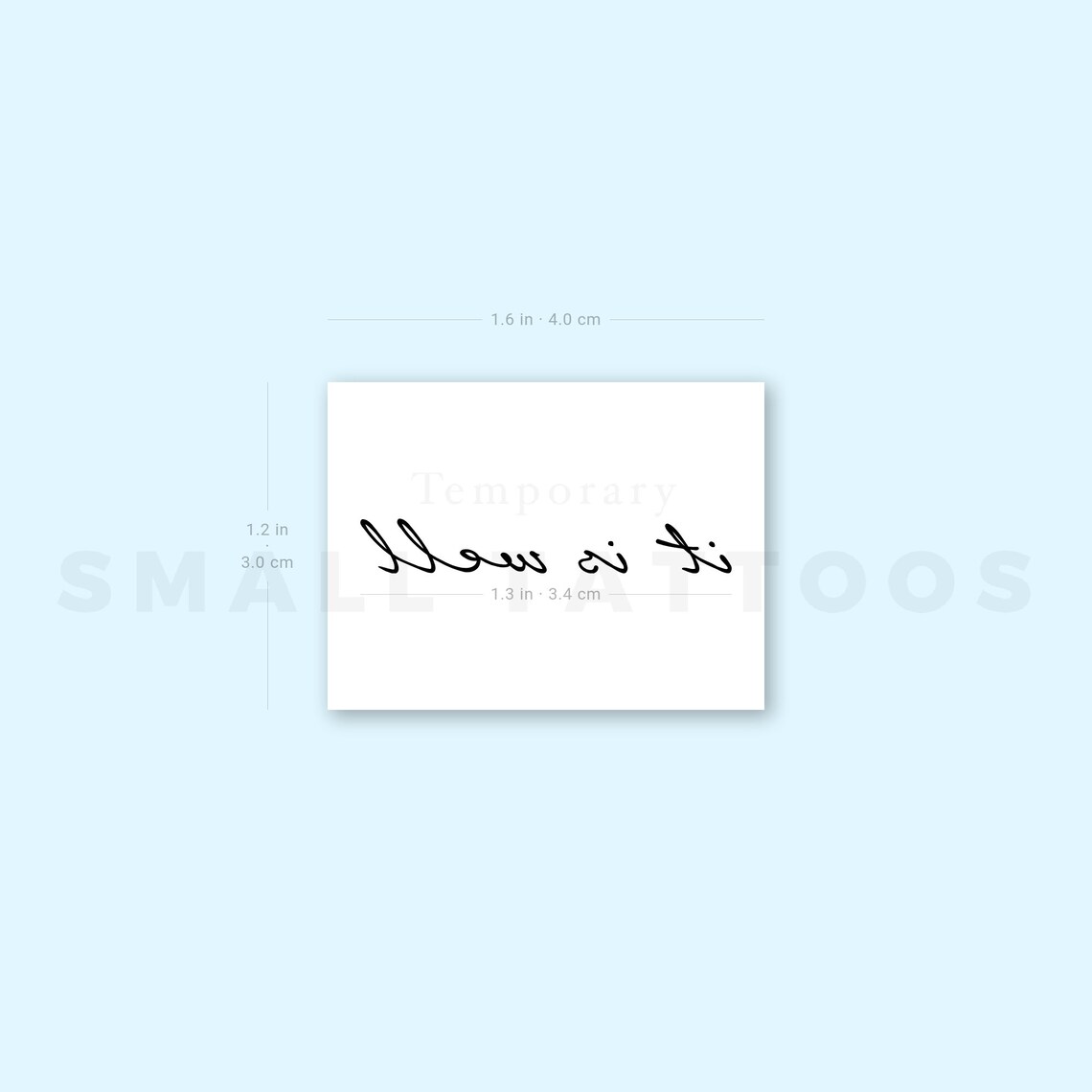 It is Well Temporary Tattoo (set of 3) - Etsy