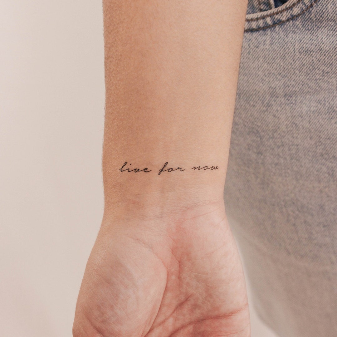 Live for Now Temporary Tattoo (set of 3) - Etsy