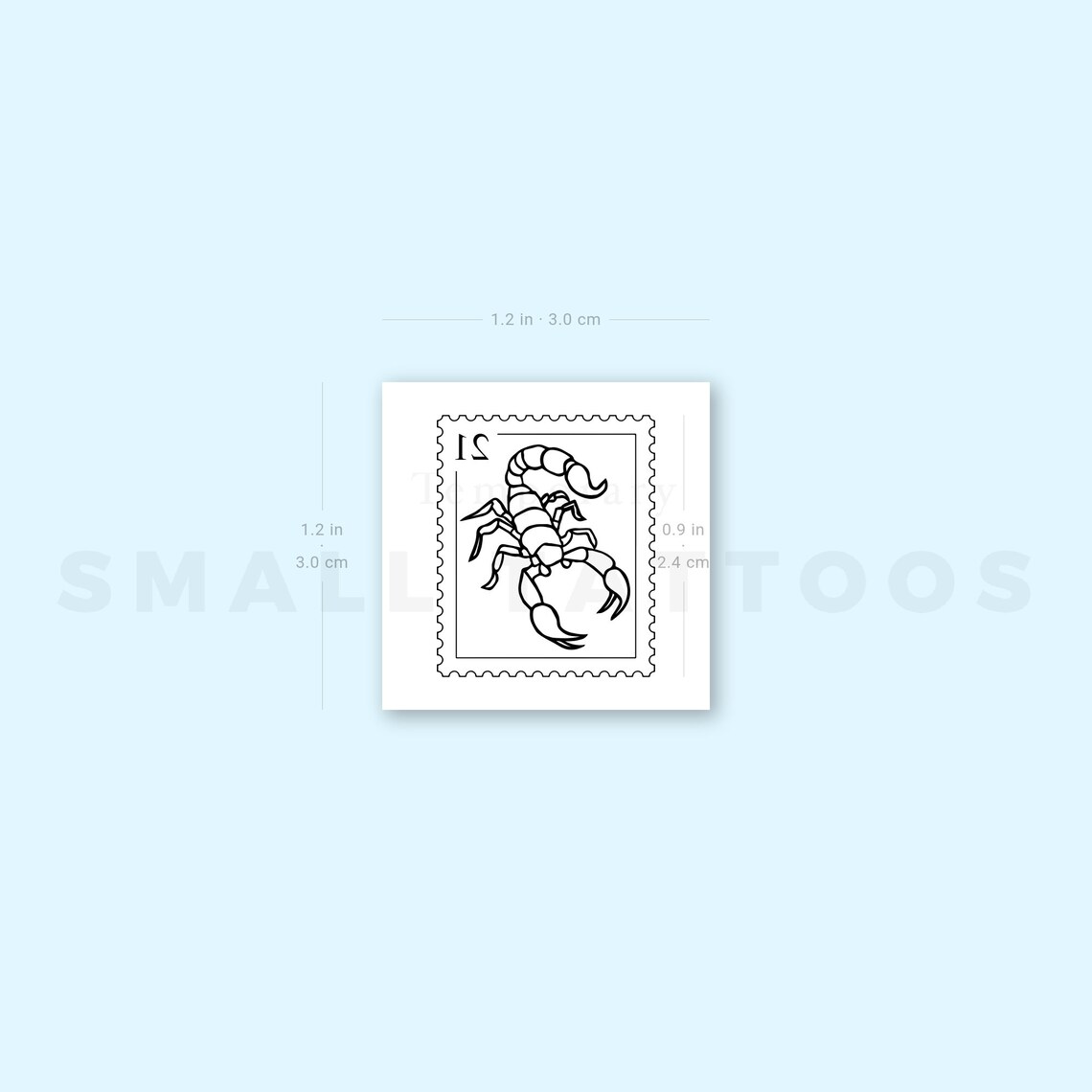 Scorpion Stamp Temporary Tattoo (set of 3) - Etsy
