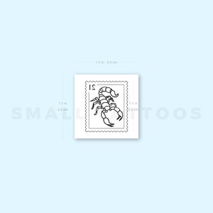 Scorpion Stamp Temporary Tattoo (set of 3) - Etsy