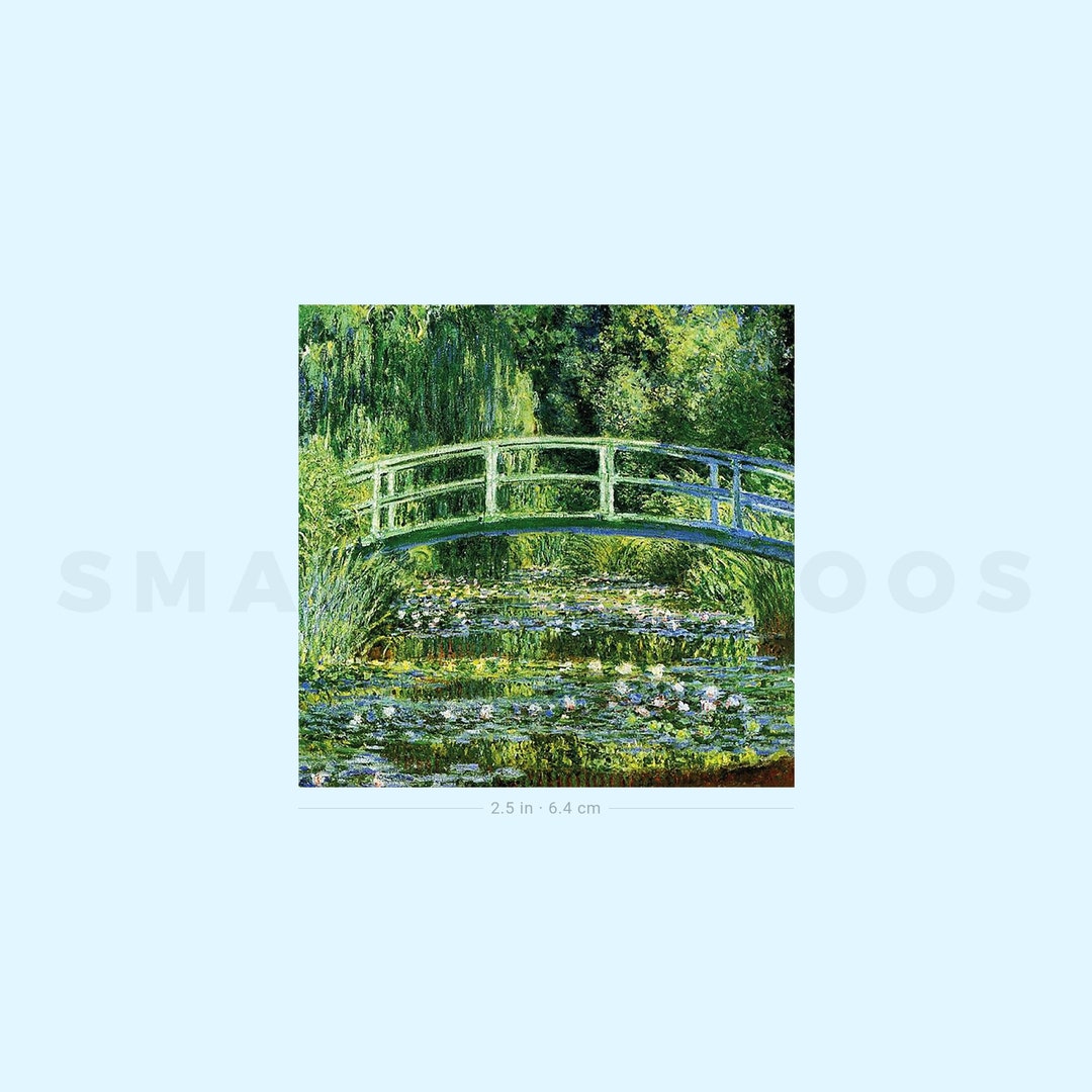 Water Lilies and Japanese Bridge Temporary Tattoo set of 3 - Etsy