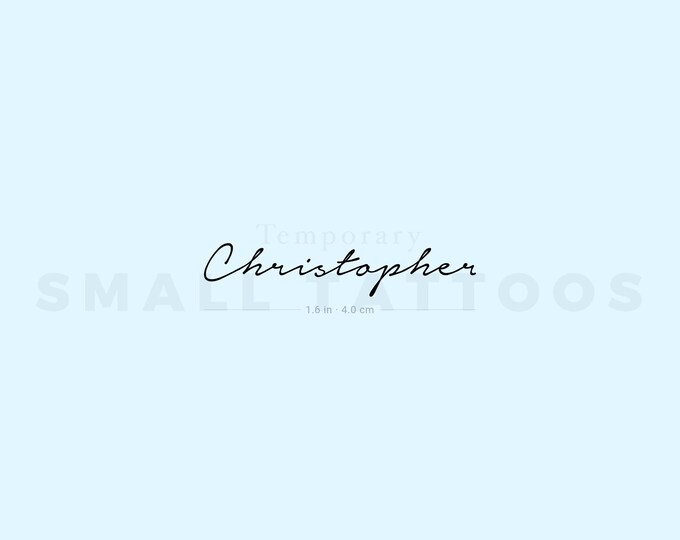 Christopher Tattoo Name Sticker set of 2 - Etsy
