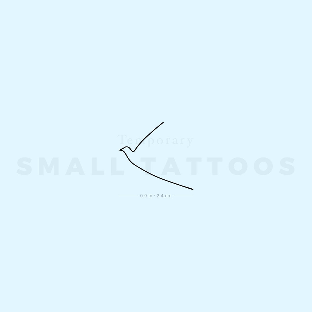 One Line Hummingbird Temporary Tattoo (set of 3) - Etsy
