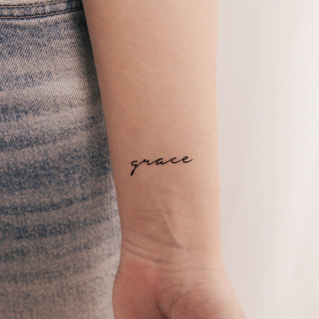 Grace Temporary Tattoo (set of 3) - Etsy