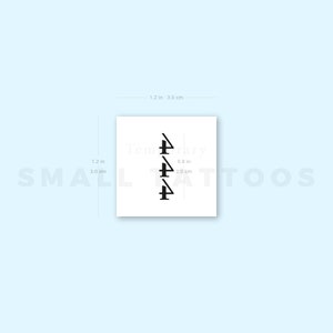 Vertical 444 Temporary Tattoo (set of 3) - Etsy